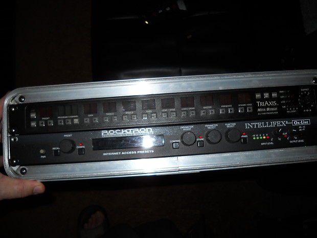 Mesa Boogie Triaxis setup (2 space rack with Rocktron | Reverb