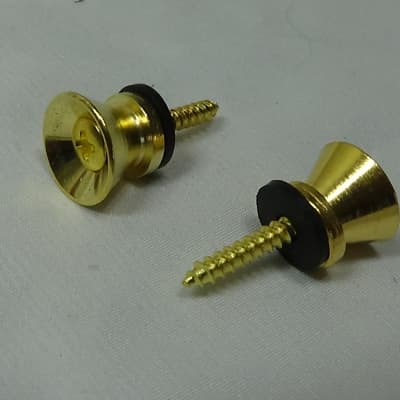 Set of 2 Gold Strap buttons with mounting hardware for | Reverb