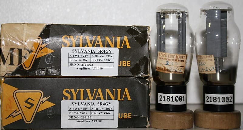 1MP 5R4GY SYLVANIA Rectifier Tube Dual D Getter Made in | Reverb