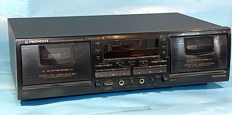 Pioneer CT-W703RS Dual Tape Deck mid 90s - Black metal | Reverb