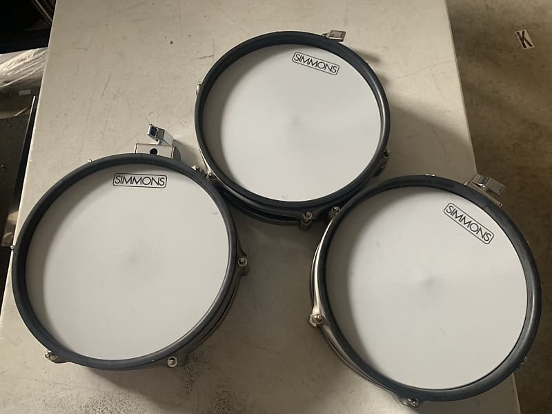 Simmons 10” electric drum dual zone trigger, set of 3, sd1200 | Reverb