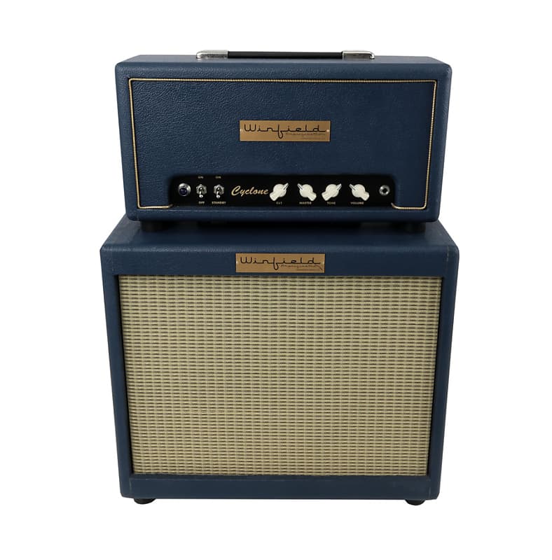 Winfield Cyclone Amplifier Head and 1X12 Cabinet Blue | Reverb