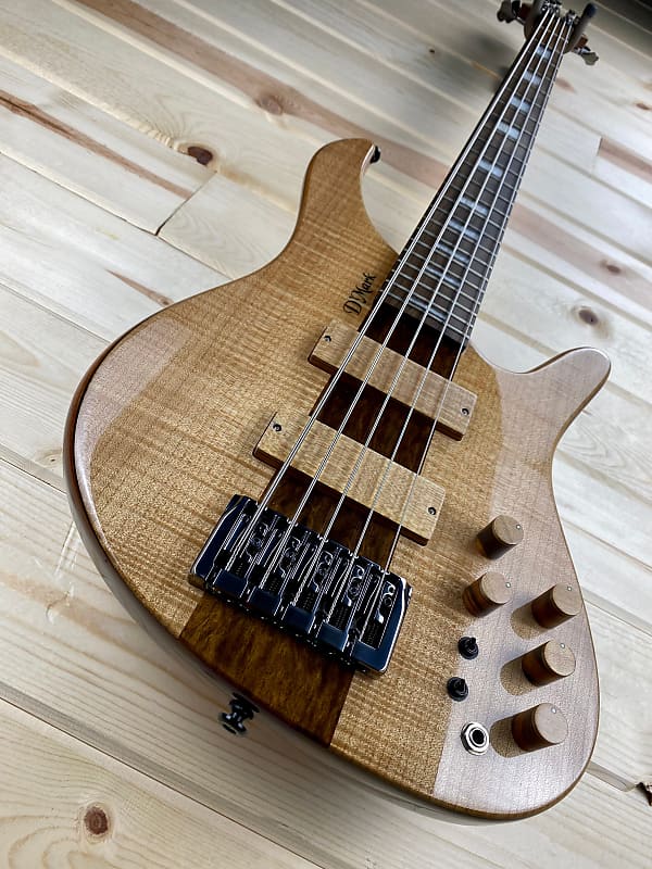 D'Mark Alpha 5 Strings Flame Maple and Exotic Imbuia Top | Reverb