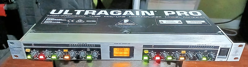 Behringer Ultragain Pro Mic2200 Microphone Line Tube Preamp 2 | Reverb