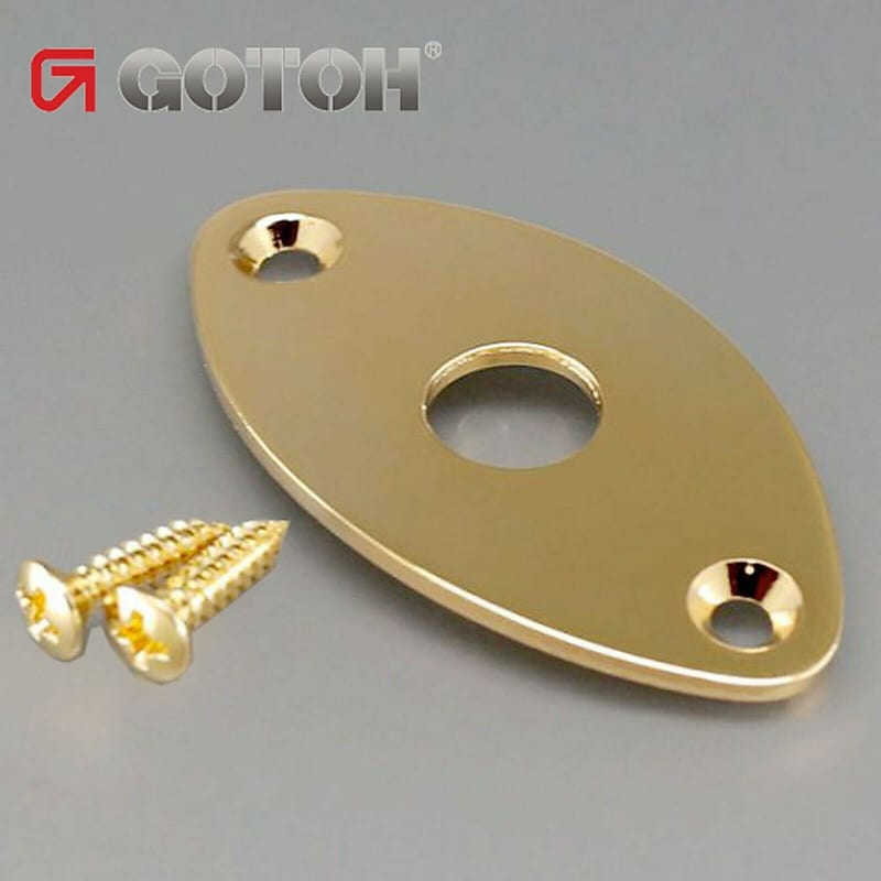 NEW Gotoh JCB-2 Oval Curved Footbal Style Jack Plate for | Reverb