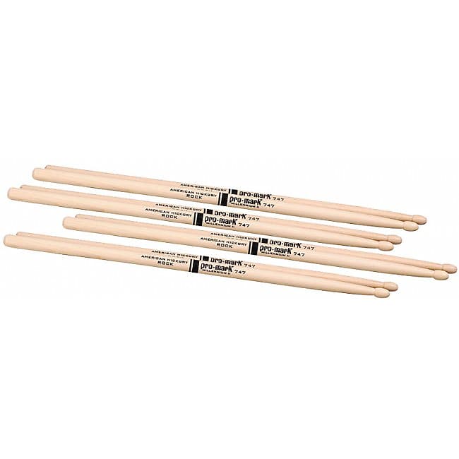 PROMARK TX747W-4P Rock Wood Tip (4er Pack) American Hickory | Reverb