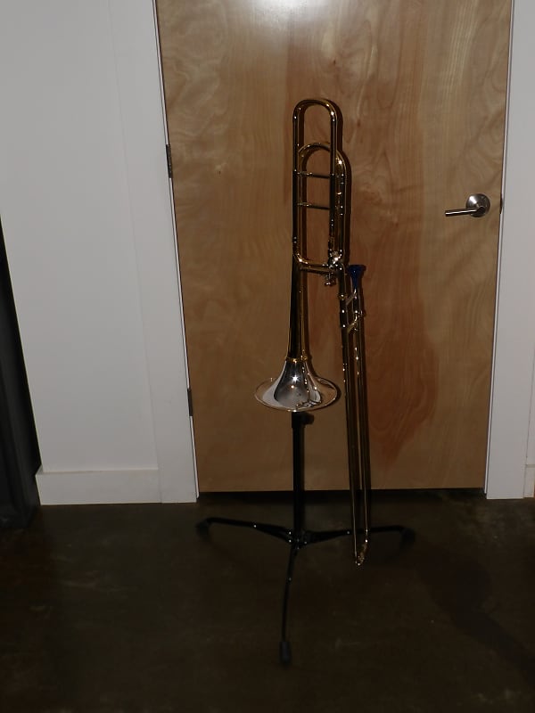 O'Malley Screw Bell Tenor Trombone w/Yellow Brass Bell Silver | Reverb