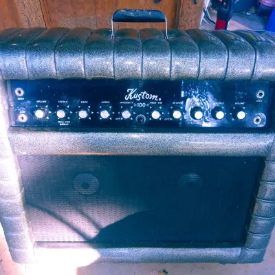 Kustom 100 Tuck And Roll 1969 Green Sparkle Vintage Combo Amp | Reverb