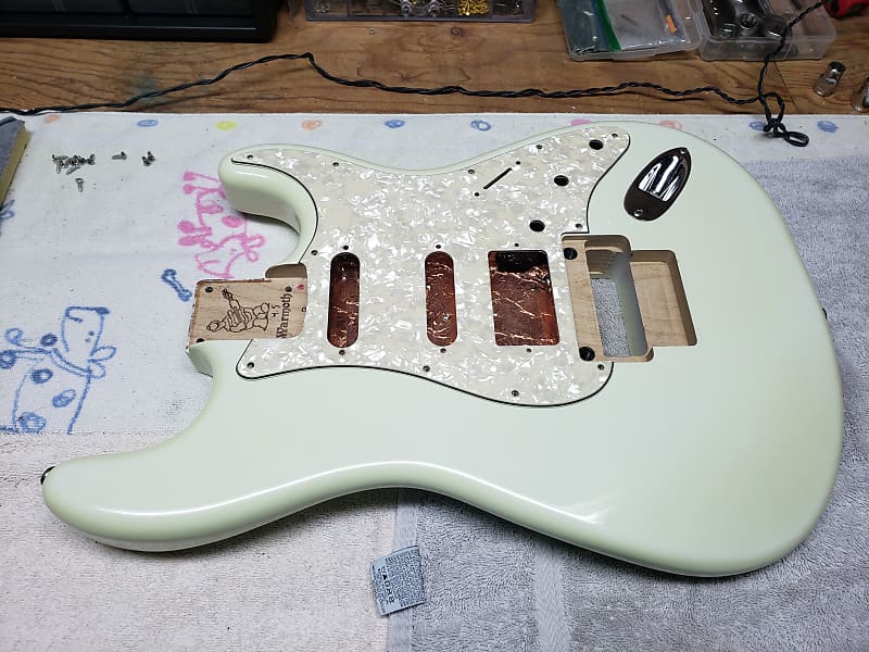 Warmoth Strat Body, Partly Loaded - Olympic White, Schaller | Reverb