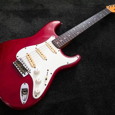 ESP 400 Series Stratocaster 1980s - Transparent Red - VERY | Reverb