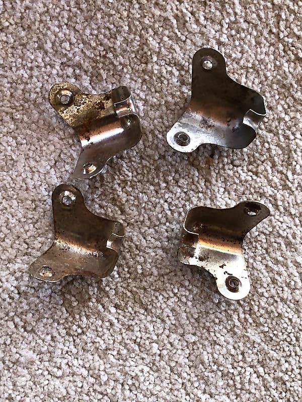 Fender Cabinet corner protectors 1960's - Chrome | Reverb UK