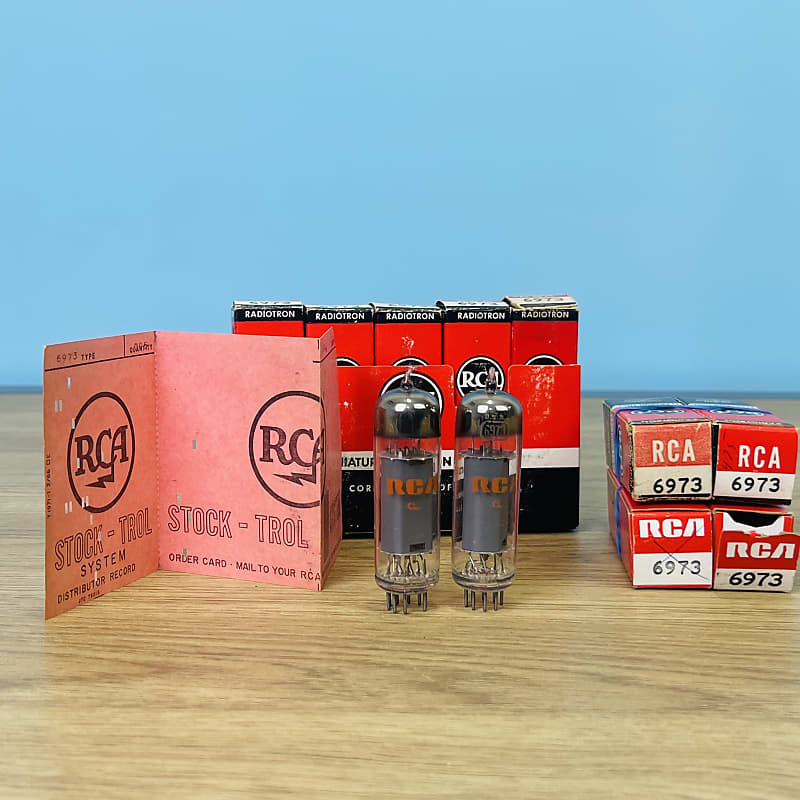 2 NOS RCA 6973 Grey Plate Close Matched Pair - Vintage USA | Reverb