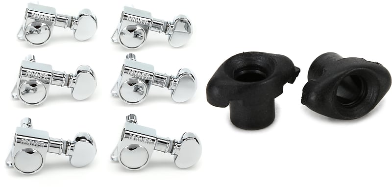 Grover 406C6 Mini Locking Rotomatic Tuners - 6-In-line Chrome | Reverb