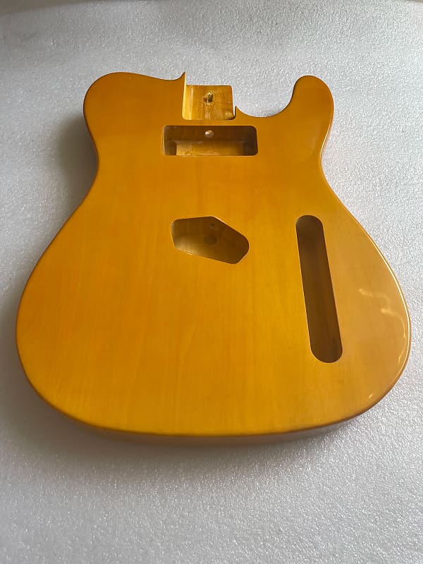 Orange Basswood Guitar Telecaster Tele Style Body | Reverb