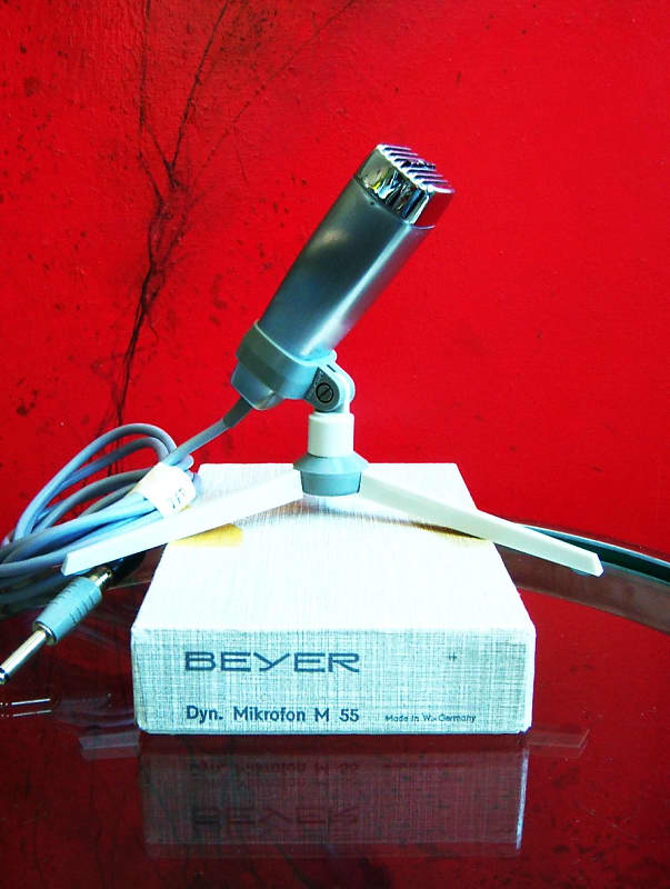 Vintage 1960's Beyer Dynamic M55 dynamic Microphone Hi Z harp | Reverb