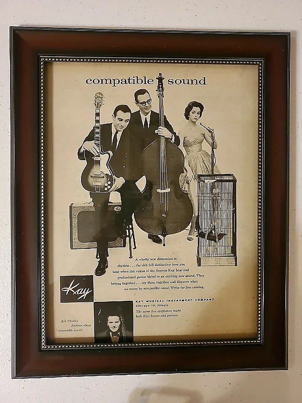 1957 Kay Musical Instruments Promotional Ad Framed Kay | Reverb