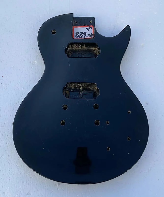 LP Les Paul Style Guitar Body in Black Custom DIY Project | Reverb