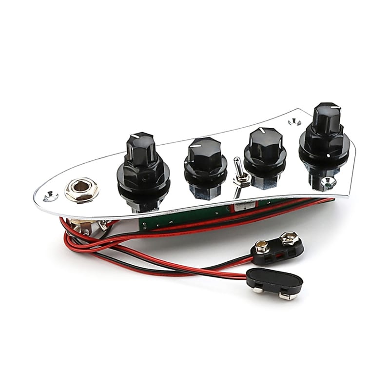 Chrome Jazz Bass JB Loaded Prewired Control Plate | Reverb