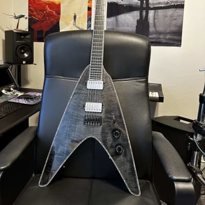 Mayones Legend 6 HSS Fixed Bridge 5A Flamed Maple Trans Blue | Reverb