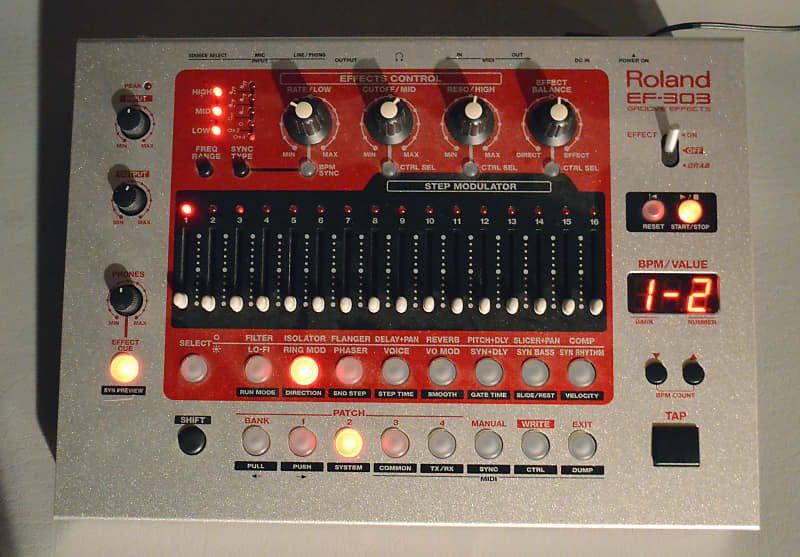 Roland EF-303 Effect Sequencer with MIDI - 1999 - Silver | Reverb