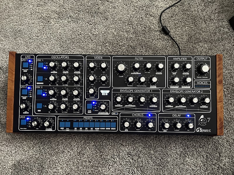 GS Music GS e7 Polyphonic Analog Synthesizer Desktop Module | Reverb