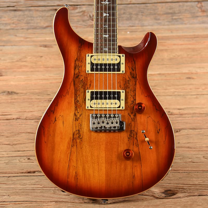 PRS SE Custom 24 Spalted Maple Cherry Sunburst 2018 | Reverb