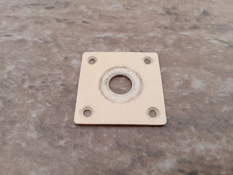 Vintage 1950's Gibson Cream Guitar Input Jack Plate! Rare, | Reverb