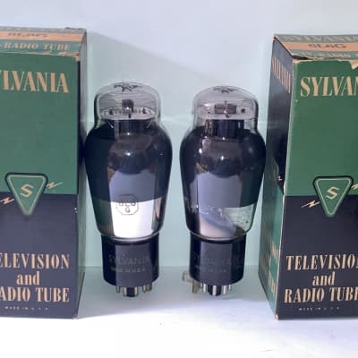 Early 1950's Sylvania 6L6G Tubes, Matched Pair, NOS | Reverb UK