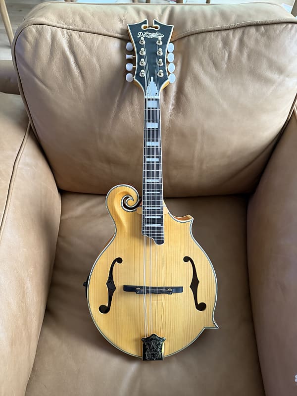 D’Angelico Mandolin - F Style - Natural - with upgraded K&K | Reverb