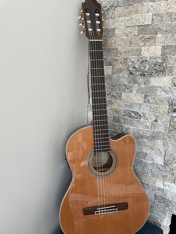 Greg Bennett CT-5CE Classical Thin-line Body Solid Cedar Top | Reverb