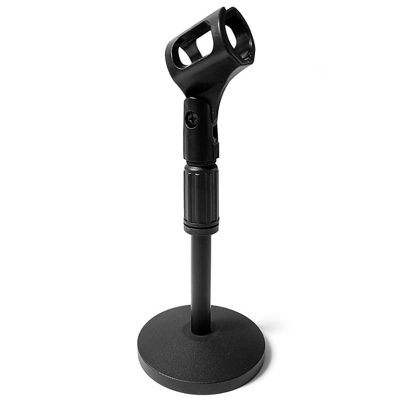 AxcessAbles Mini Microphone Desk Stand Round Base with Mic | Reverb