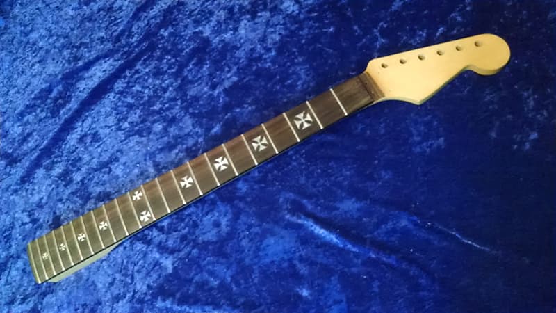 90s ALL Parts Custom Strat Neck Cross Inlays R2 Floyd Nut | Reverb