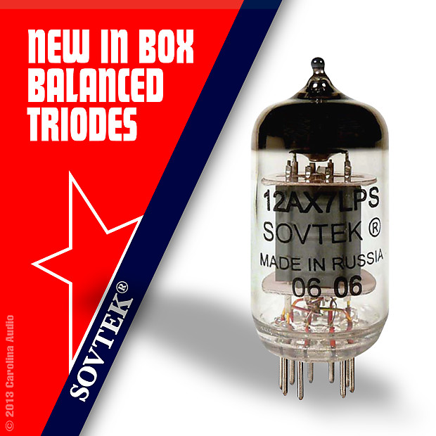 New with Balanced Triodes Sovtek 12AX7LPS Pre-amp Vacuum Tube | Reverb