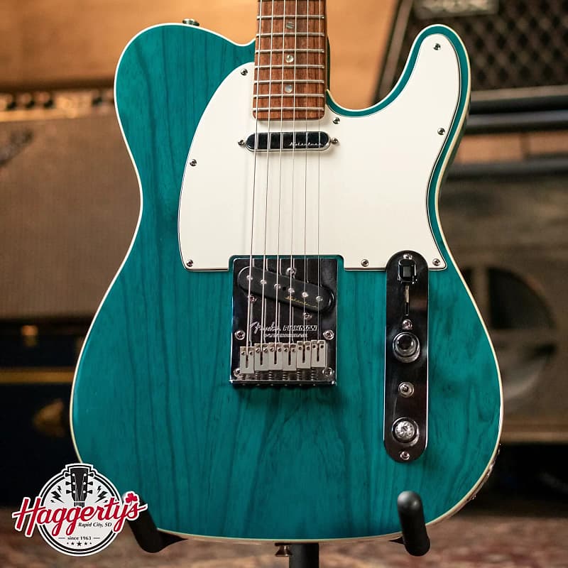 Fender American Deluxe Power Telecaster - Turquoise with | Reverb