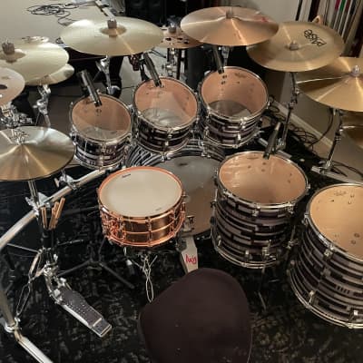 Ludwig Classic Maple 10 Piece-Digital Black Sparkle Hardware | Reverb