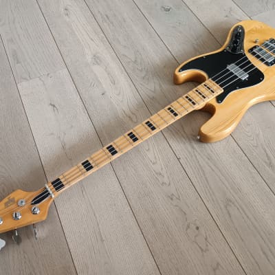 Hondo Samick Jazz Bass Maxon pickups 1970s Natural | Reverb