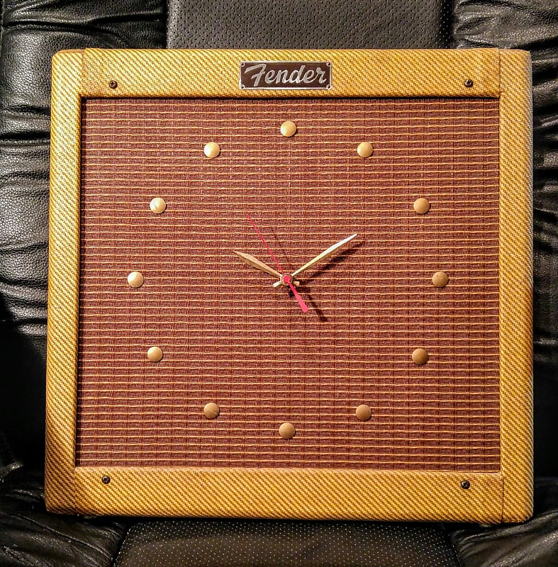 Vintage Fender Tweed Clock Sam Hutton 1980s | Reverb UK