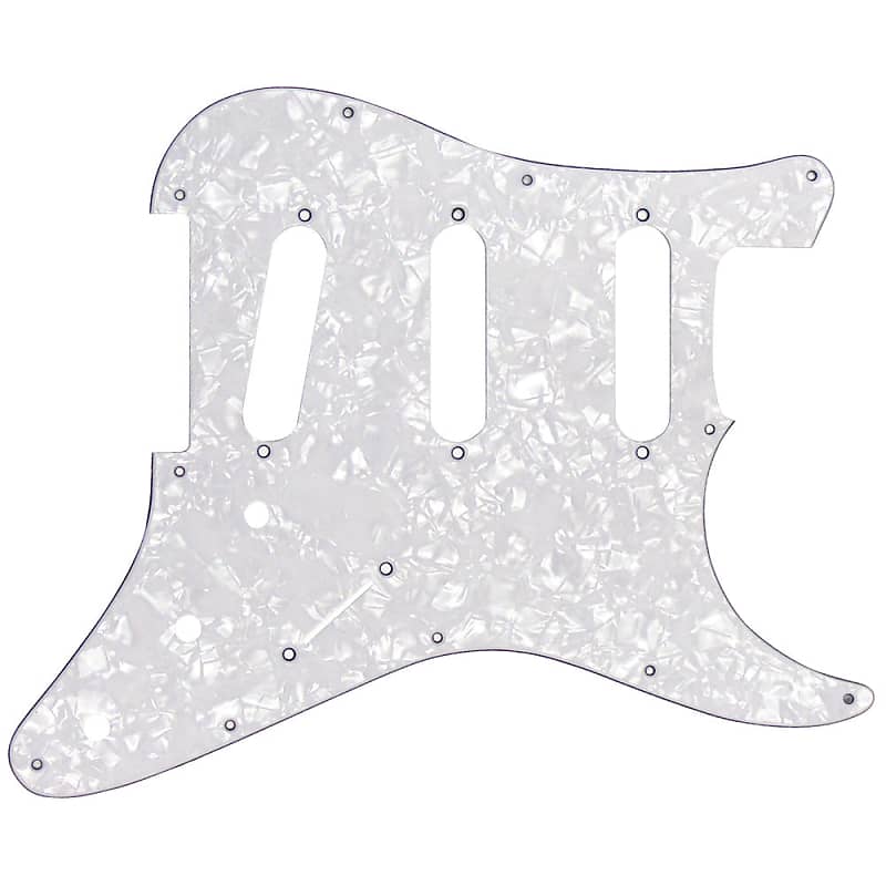 Guitar Tech Scratchplate ~ S-style ~ White Pearloid | Reverb