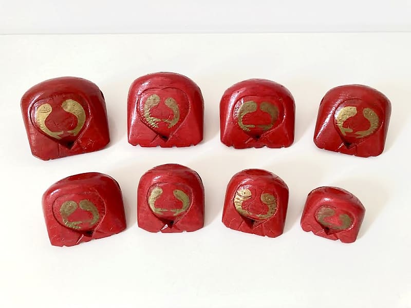 Set of 8 vintage Chinese Temple blocks / Wood blocks | Reverb