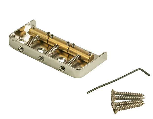 Klsuon Satin Nickel Steel Half Bridge with Brass | Reverb Canada