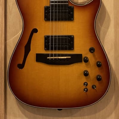 1996 Carvin AE185 Semi-Hollow Blue Burst Finish Electric | Reverb