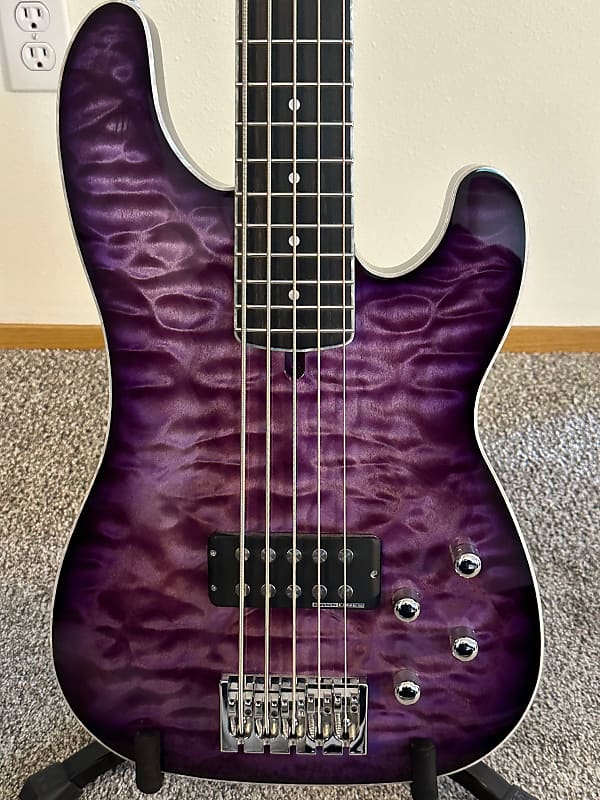 Warmoth Precision Bass Style 5 String Custom Bass Guitar Mint | Reverb