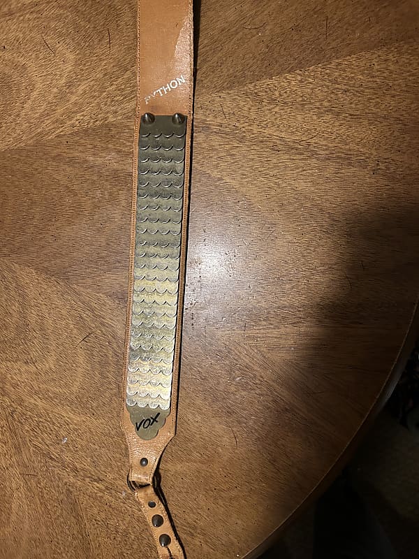 Vox Python Strap VINTAGE VERY RARE Tan and Gold John Lennon | Reverb