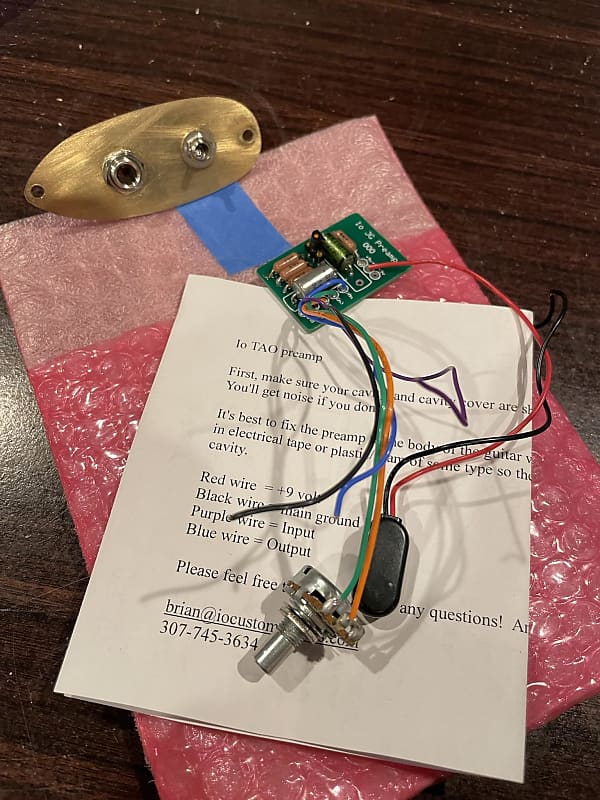 IO Guitars TAO Onboard Preamp w/ Custom Strat Output Jack - | Reverb