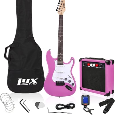 LyxPro 39 inch Electric Guitar Kit Bundle with 20w Amplifier | Reverb