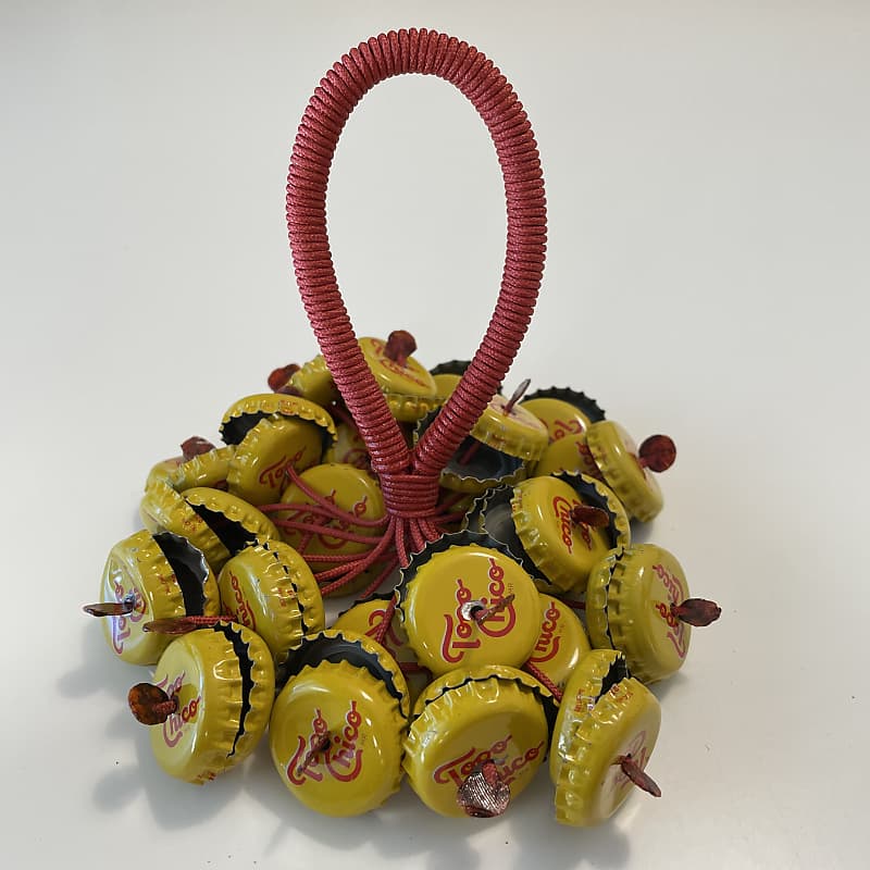 Upcycled Percussion - Bottle Cap Hand Rattle / Shaker - Topo | Reverb