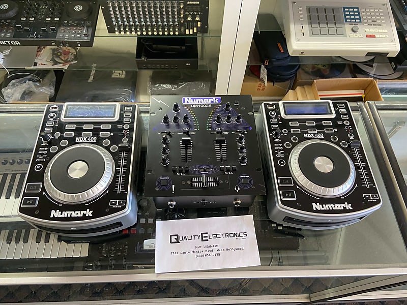Special DJ Bundle - Pair of Numark NDX-400s and a Numark DM | Reverb