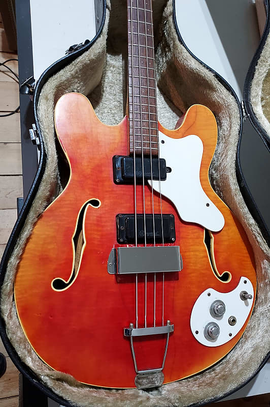 Mosrite Celebrity Bass 1967 - Trans Cherry - W/HSC | Reverb