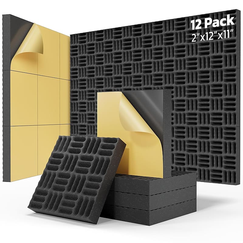 12 Pack Sound Proof Foam Panels For Walls With Self-Adhesive, | Reverb