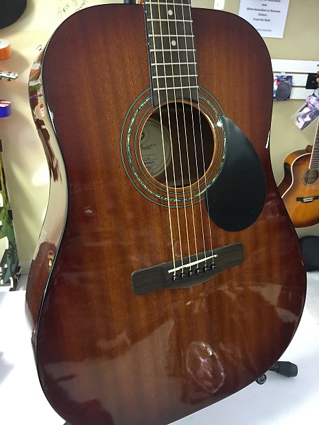 Samick D-1/BS Greg Bennett Acoustic Guitar Dark Mahogany | Reverb